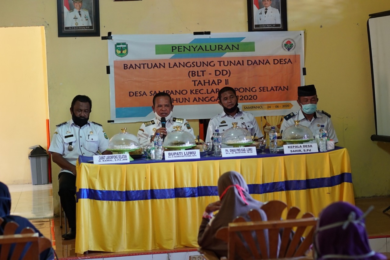 Bupati Luwu Salurkan BLT Dana Desa Tahap II Di Kecamatan Larompong Dan Larompong Selatan - Media ...